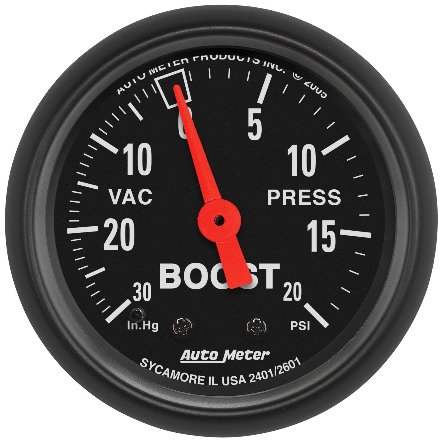 AutoMeter Z Series Boost Gauge (2 1/16", 0-20 PSI) 2601: Lingenfelter ...